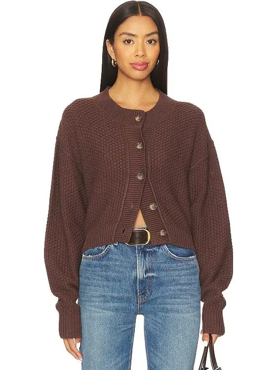 Free People Lila Cardigan - Potting Soil