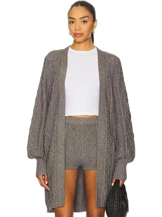 AFRM Bartow Knit Cardigan - Heather Grey