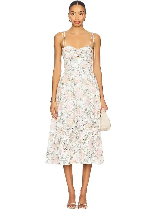 Astr The Label Sariah Midi Dress - Dusty Pink Floral