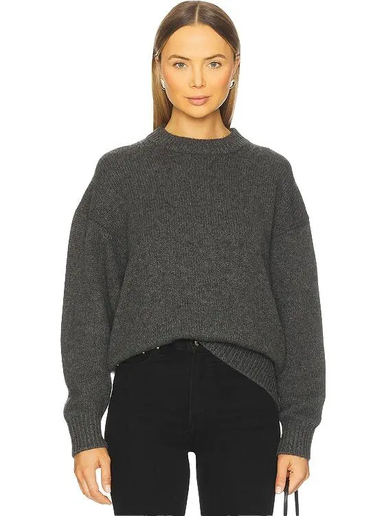 Sold Out NYC Cashmere Signature Crew - Charcoal