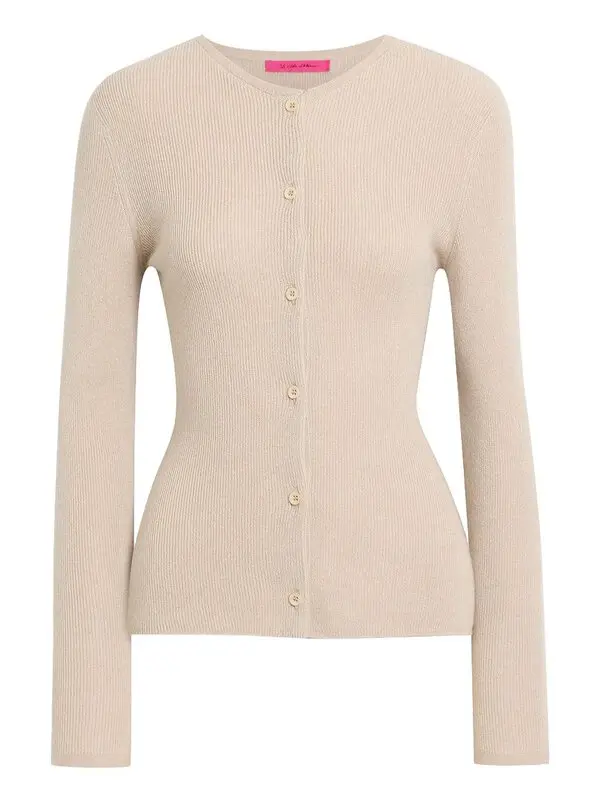 THE ELDER STATESMAN Ribbed Cashmere And Silk-blend Cardigan - Beige