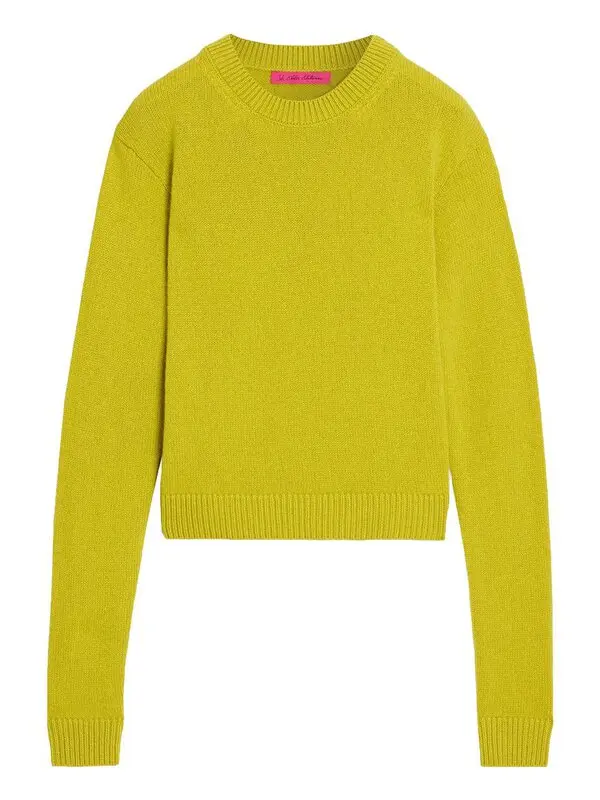 THE ELDER STATESMAN Cashmere Sweater - Chartreuse