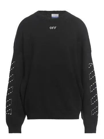 OFF-WHITE™ Crewneck Lightweight Knit Sweater - Black