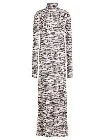 Patrizia Pepe Zebra-print Maxi Dress - Beige