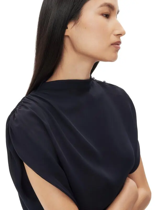 TWP Silk Georgette Top - Midnight