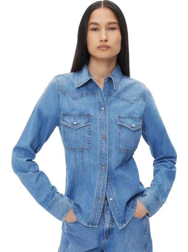 TWP Mustang Sally Denim Shirt - Vintage Wash