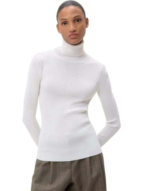 TWP Knit Merino Wool Turtleneck - Ivory