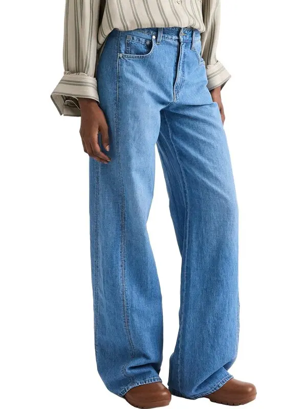 TWP West 11th St. Linen Cotton Denim Jeans - Vintage Wash
