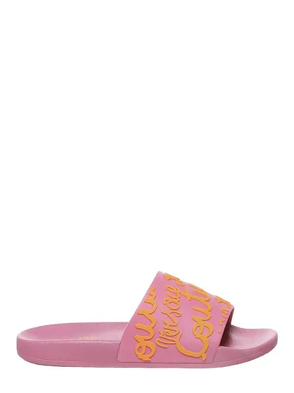 Versace Logo Detail Slides - Pink