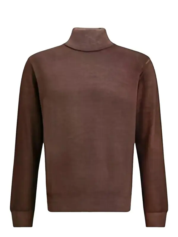 CRUCIANI Ribbed Turtleneck Sweater - Brown