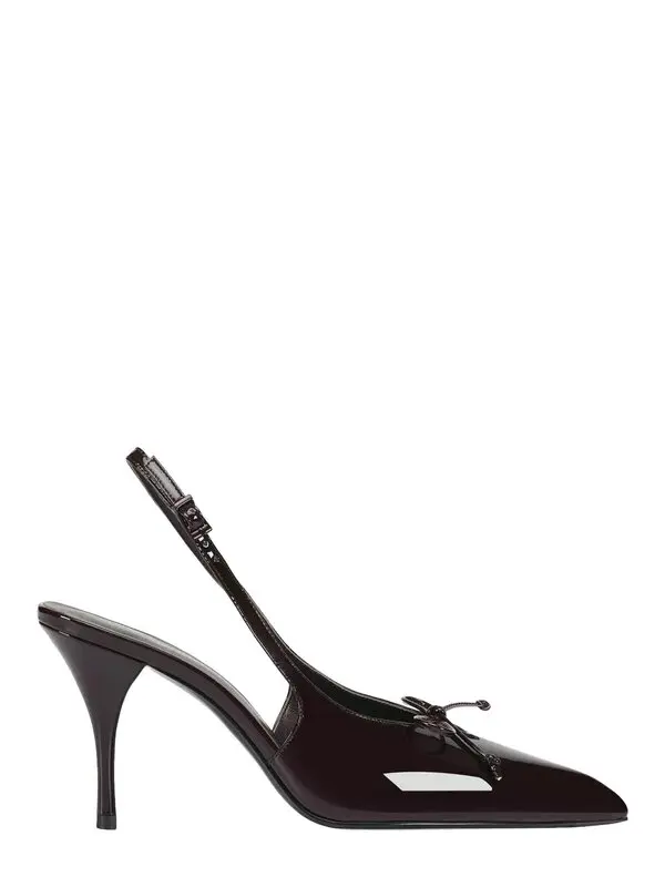 POTAMY 75mm Leather Heeled Pumps - Black
