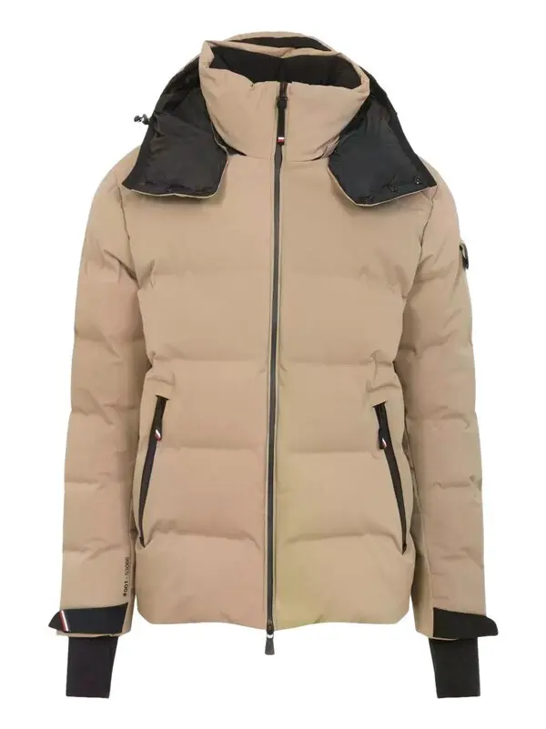 Moncler Hooded Down Jacket - Neutrals