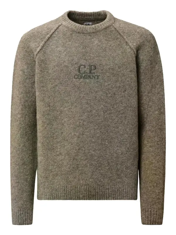 C.P. COMPANY Logo-embroidered Sweater - Grey