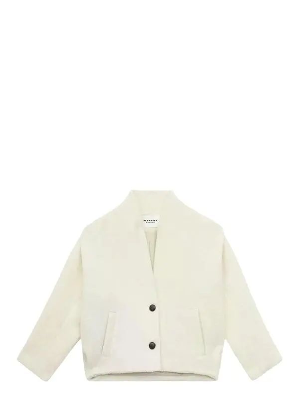 MARANT ETOILE Drogo Collarless Buttoned Jacket - Neutrals