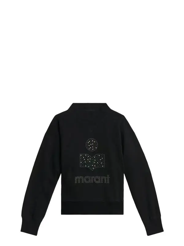MARANT ETOILE Moby Studded-logo Sweatshirt - Black