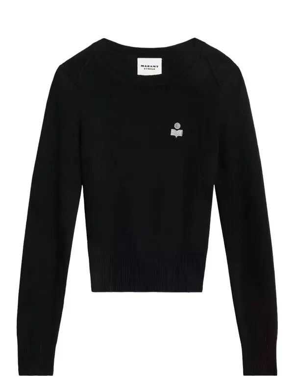 MARANT ETOILE Abelle Embroidered-logo Sweater - Black
