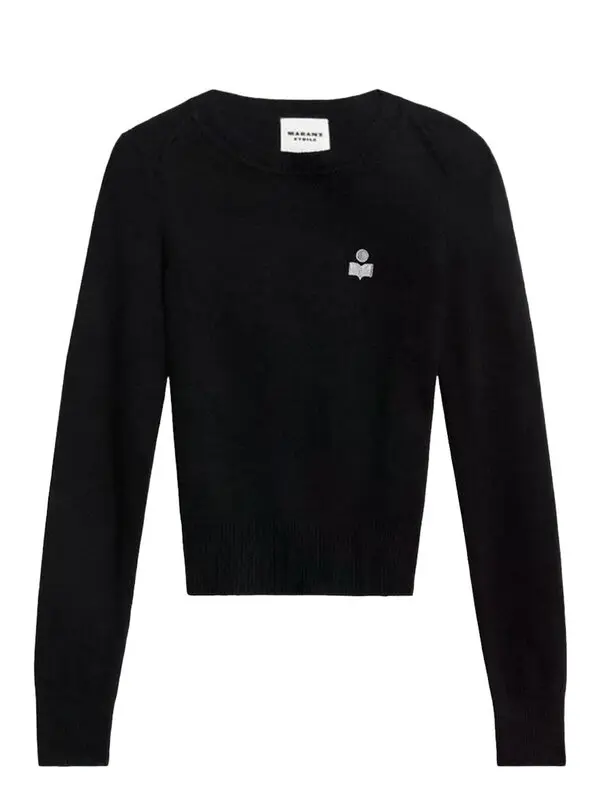 MARANT ETOILE Abelle Embroidered-logo Sweater - Black