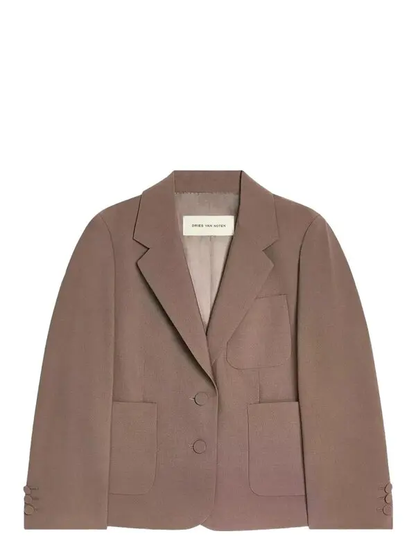 Dries Van Noten Patch-pocket Blazer - Brown