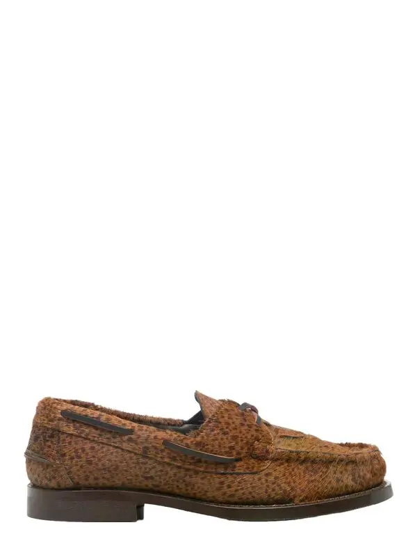 Hereu Saler Braided Lace-up Loafers - Brown