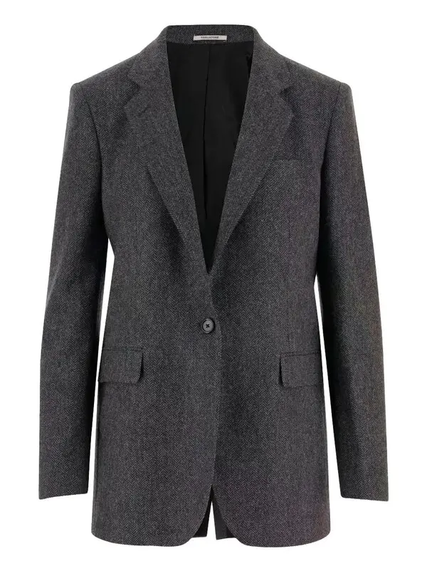 Tagliatore Herringbone Blazer - Grey