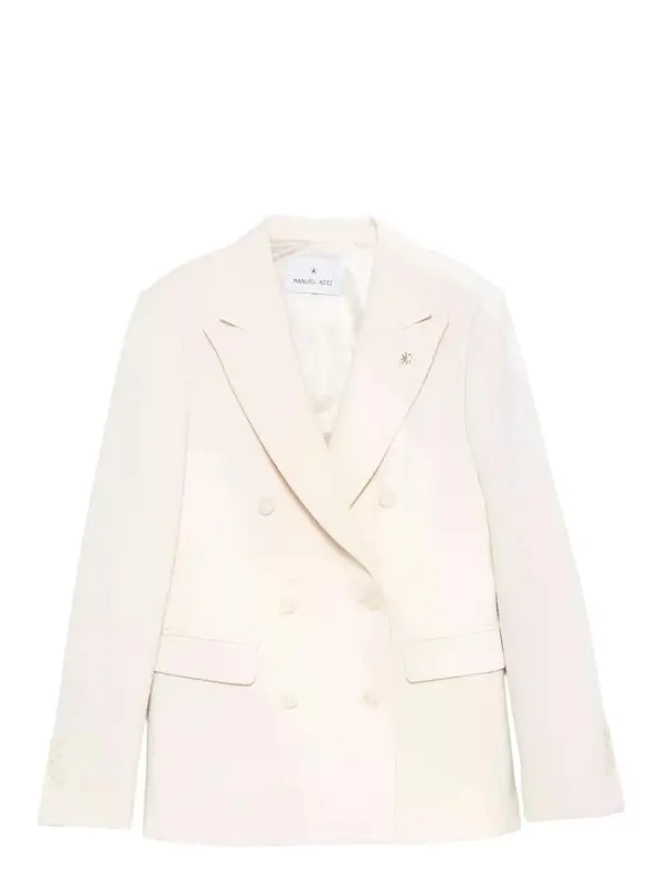 MANUEL RITZ Double-breasted Blazer - White