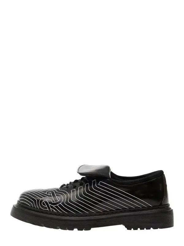 Filling Pieces Topstitched Derby Shoes - Black