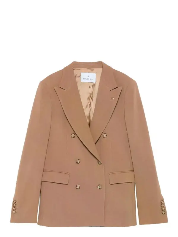 MANUEL RITZ Double-breasted Blazer - Brown