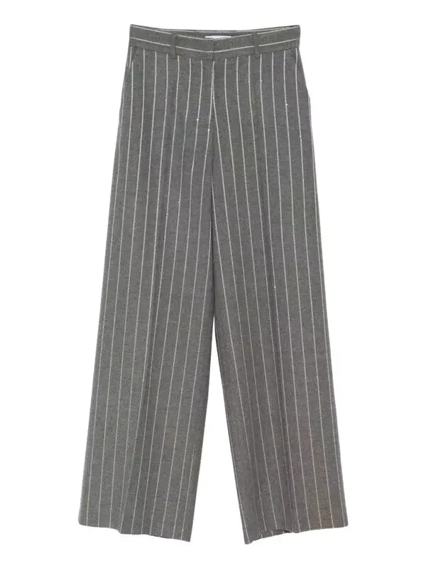 MANUEL RITZ Pinstriped Trousers - Grey