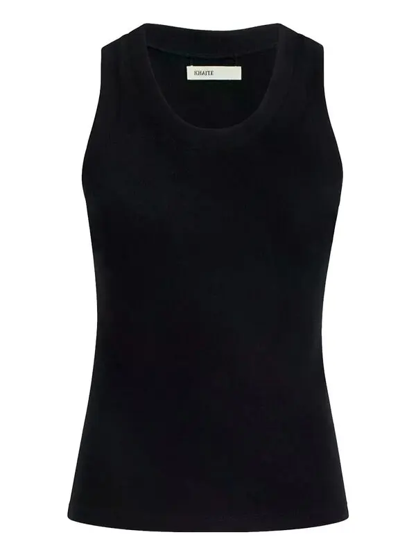 Khaite Sleeveless Ribbed Top - Black
