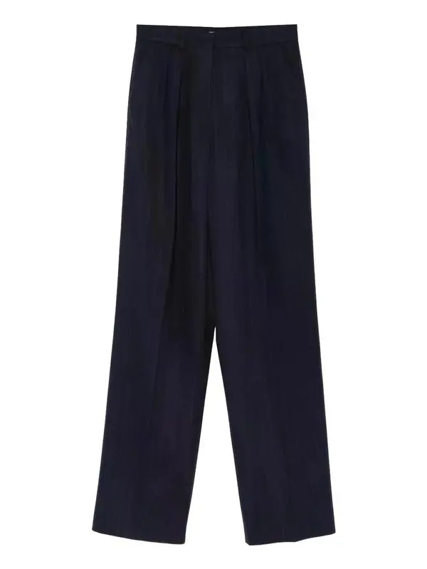 MANUEL RITZ Pinstriped Trousers - Blue