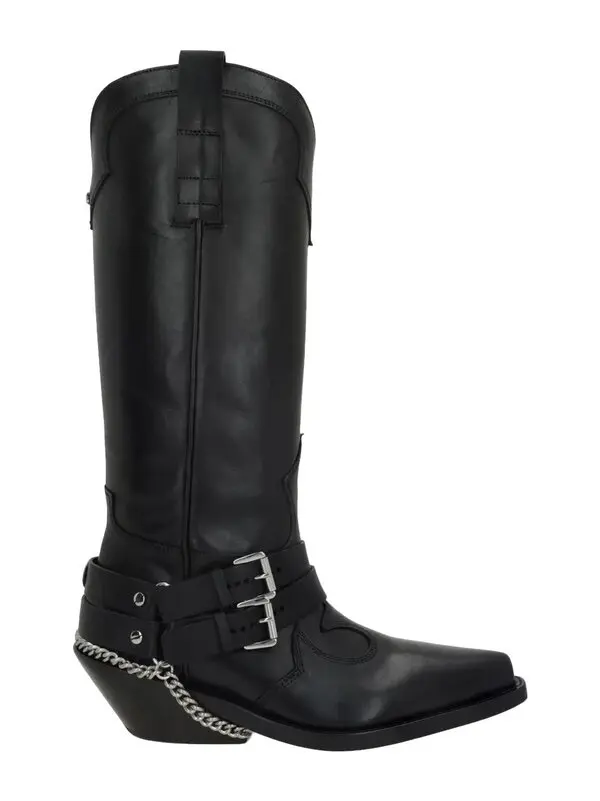 ANN DEMEULEMEESTER Leather Boots - Black