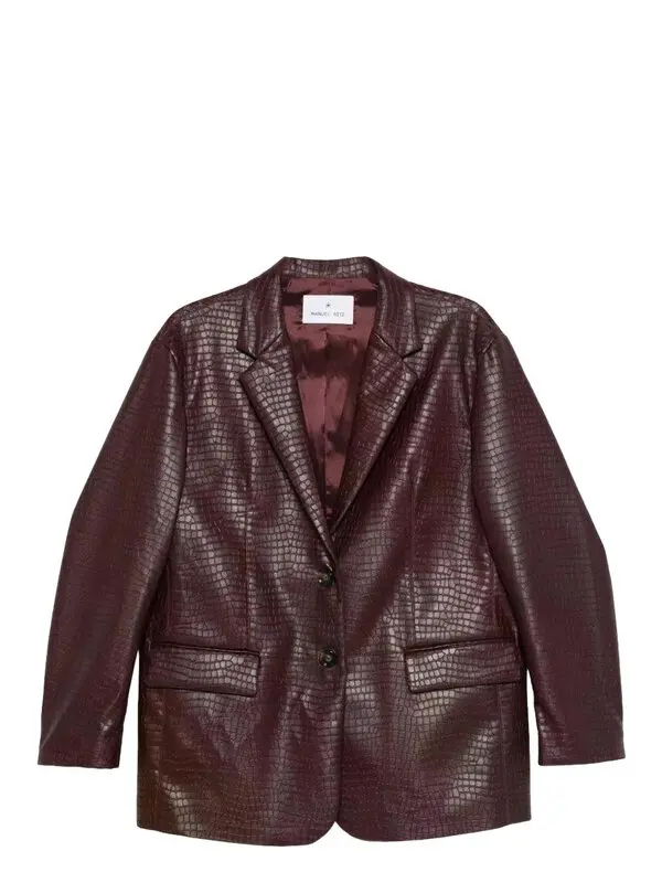 MANUEL RITZ Faux-leather Blazer - Red