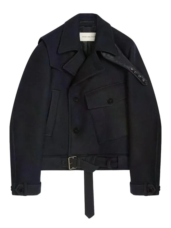 Dries Van Noten Double-breasted Belted Coat - Black