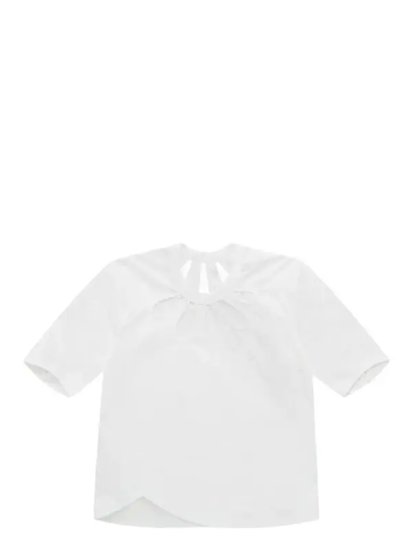 Noir Kei Ninomiya Crew-neck Short-sleeve T-shirt - White