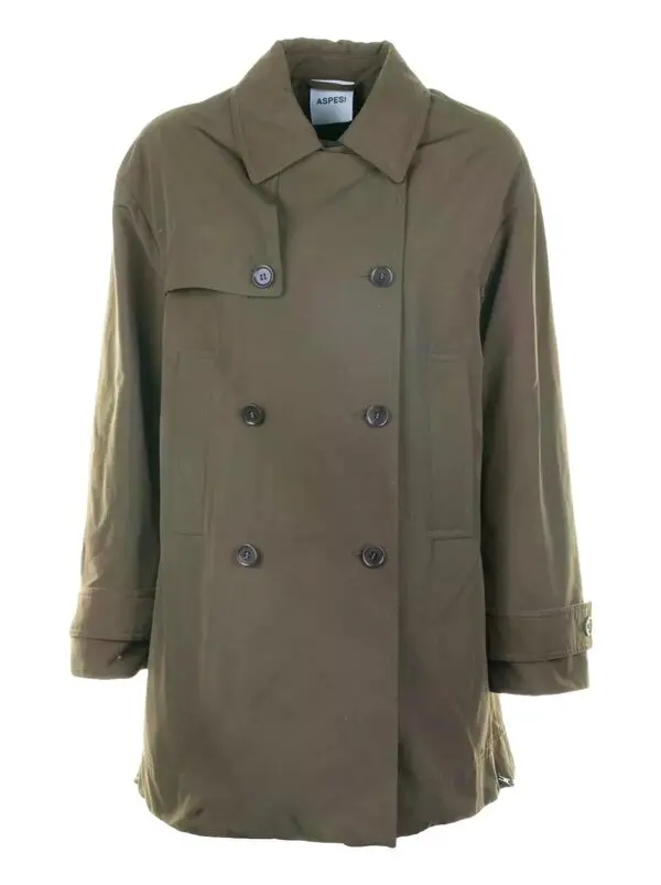 Aspesi Double-breasted Trench - Green