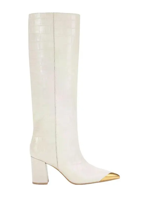 Kurt Geiger Knee-high Boots With Croc Embossed Design - Neutrals