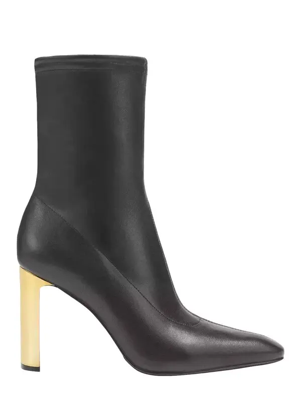 POTAMY Leather Ankle Boots - Black