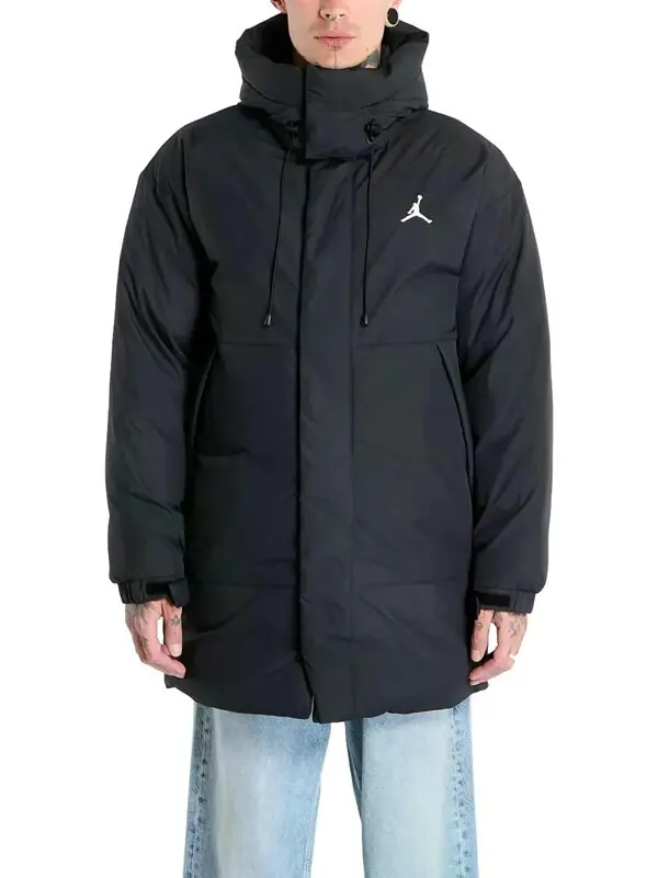 JORDAN Quilted Hooded Coat - Black
