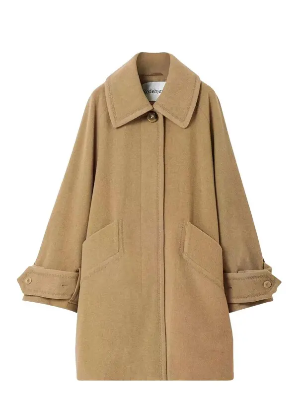 Rodebjer Belted Wool-blend Coat - Neutrals