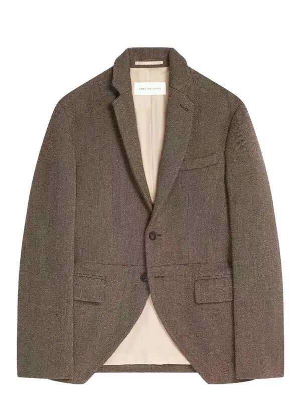 Dries Van Noten Single-breasted Blazer - Brown