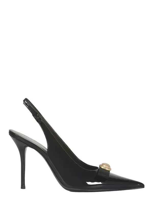 POTAMY 110mm Leather Heeled Pumps - Black