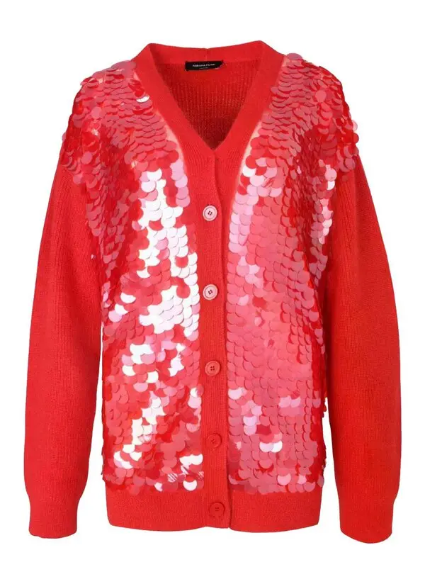 Fabiana Filippi Sequin-embellished Cardigan - Red