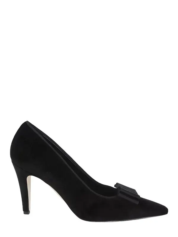 Manolo Blahnik Bow-detailing Velvet Pumps - Black