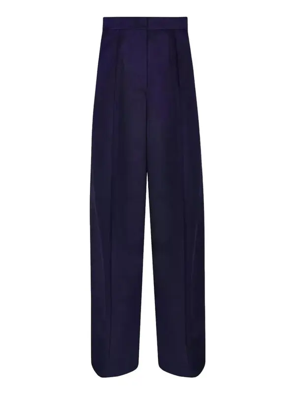 Max Mara Panelled Pleated Trousers - Blue