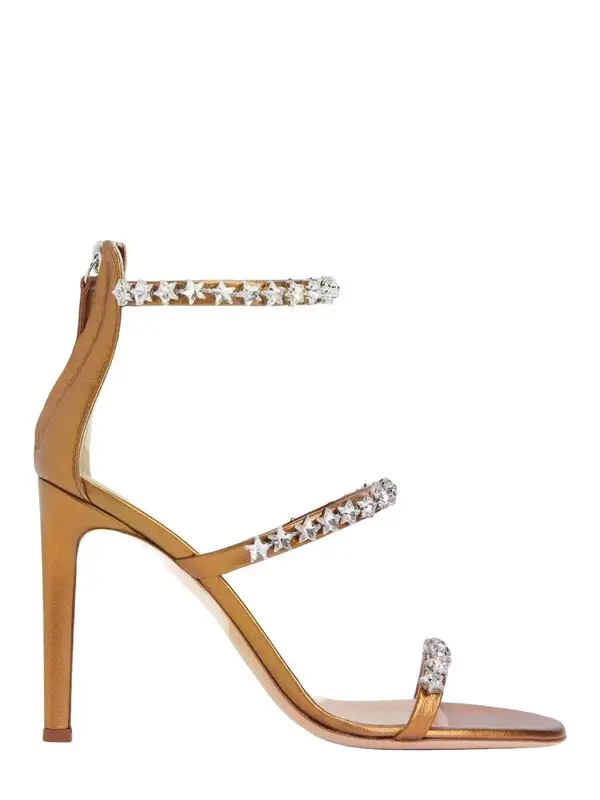 GIUSEPPE ZANOTTI 105mm Harmony Cometa Star-embellished Sandals - Brown