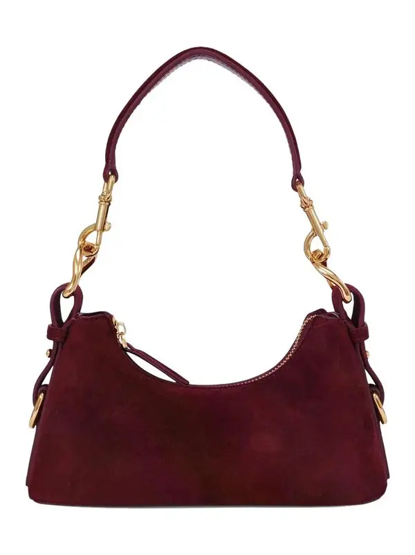 POTAMY Suede Shoulder Bag - Red
