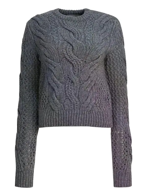 Max Mara Cable Knit Sweater - Grey