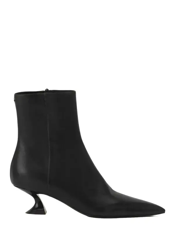 LANVIN Pointed-toe Sculpted-heel Ankle Boots - Black