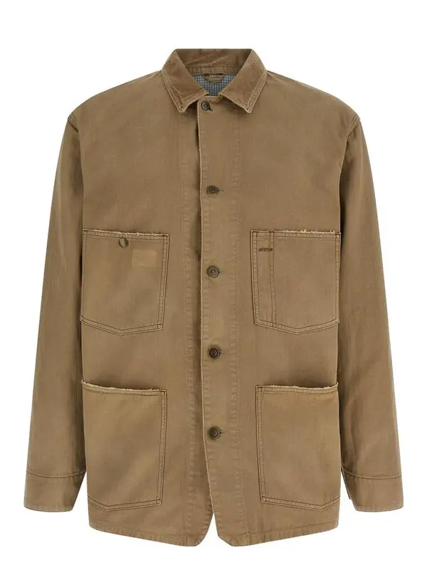 MAISON MARGIELA Herringbone Cotton Canvas Jacket - Beige