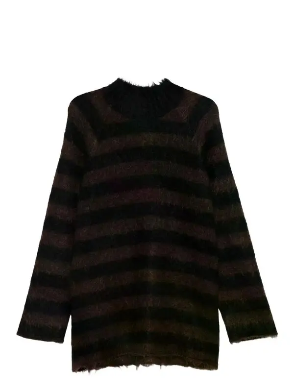 UNDERCOVERISM Striped Crew-neck Sweater - Brown